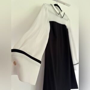 Tommy Hilfiger | Dresses | Tommy Hilfiger Black And White Point Collar ...